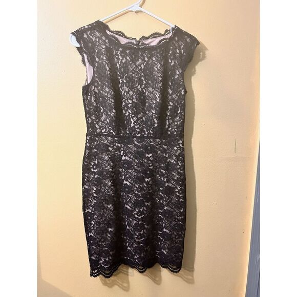 Ann Taylor | Dresses | Vintage Ann Taylor Loft Black Lace Lined ...